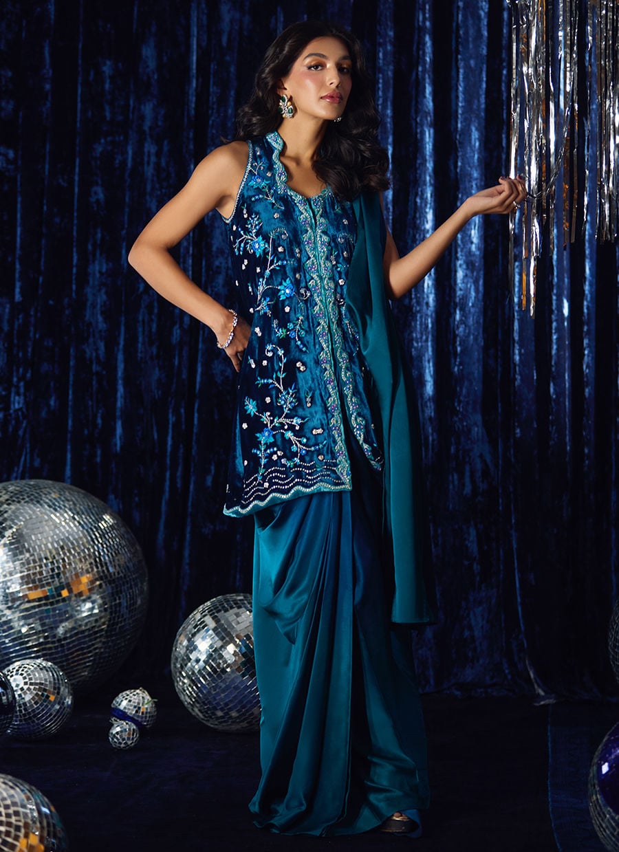 Pri Prussian Blue Saari Jacket – UY Collection